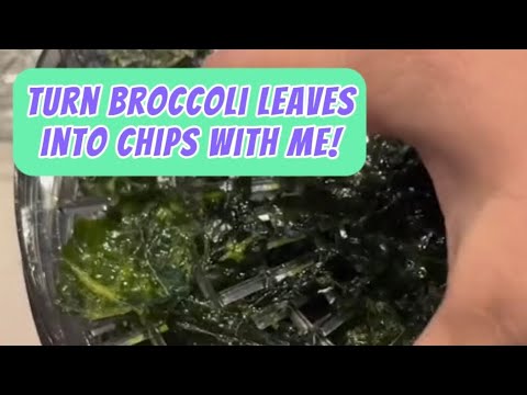 How to make broccoli leaf chips - YouTube
