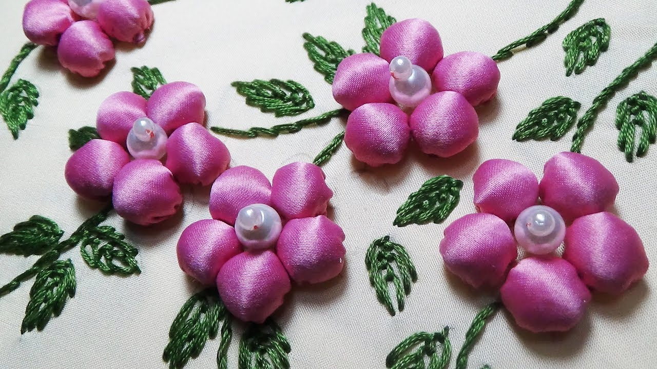 Hand Embroidery: Puffed Stitch/3D Embroidery - YouTube