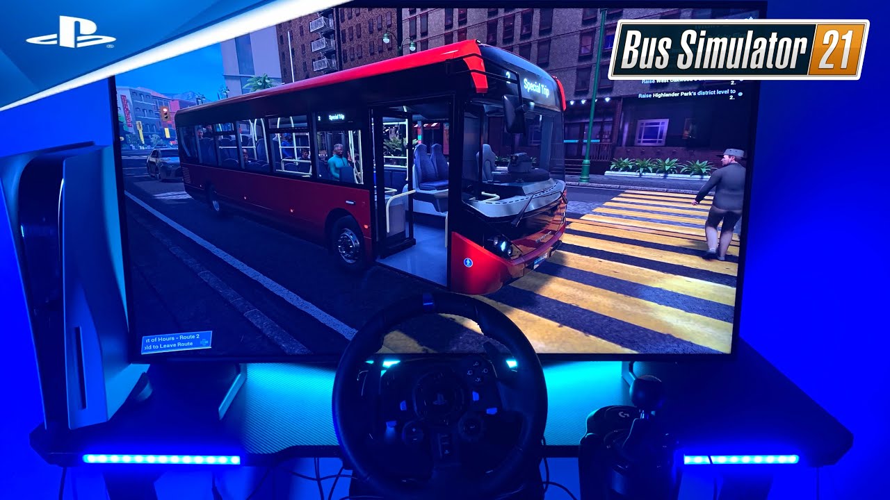 bus simulator 21 next stop - ps5 - Logitech g29 steering wheel - YouTube