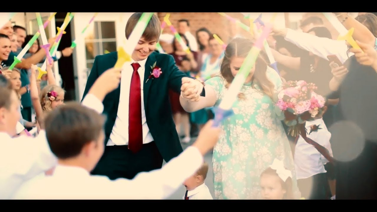 Lightsaber Send Off | Kyle & Emilee Wedding - YouTube