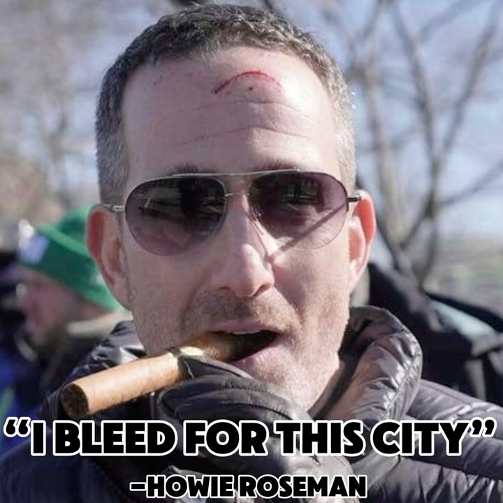 Multiple angles of Howie Roseman taking a beer can to the face. Our GM is tougher than YOUR GM💪🏻 ...