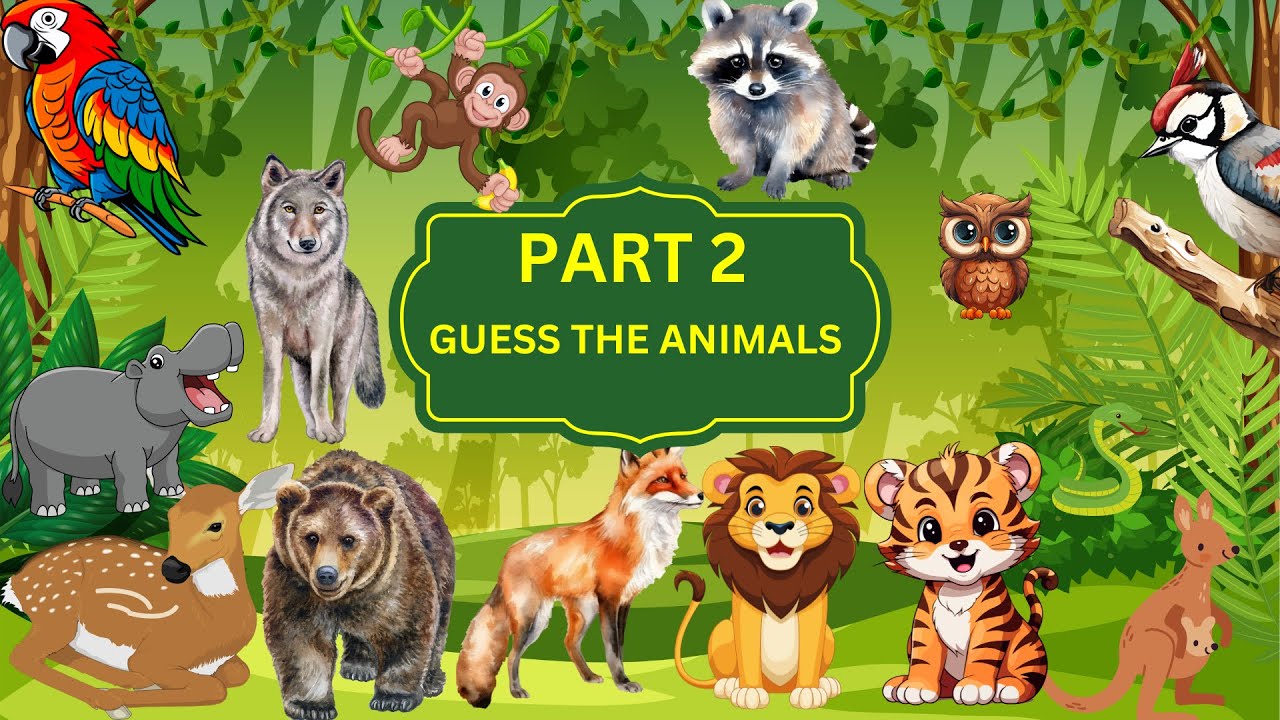 Guess the Animals sounds (Part 2) - YouTube