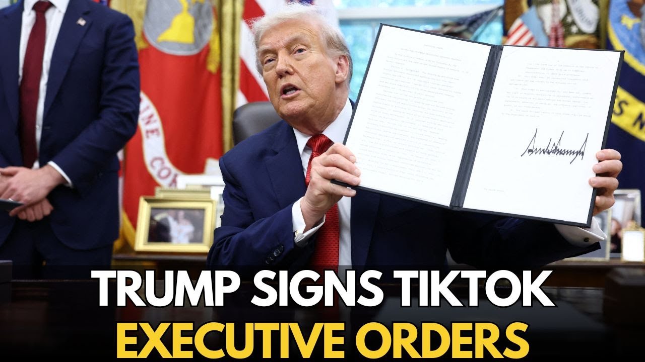 LIVE: Trump Signs Executive Order To Put TikTok Under US Ownership ...