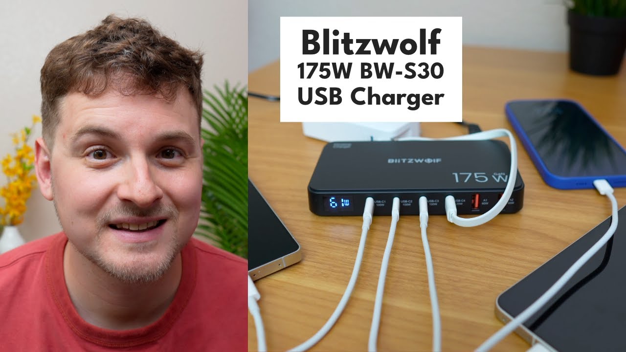 Blitzwolf 175W 6-Port USB Charger (BW-S30) - YouTube