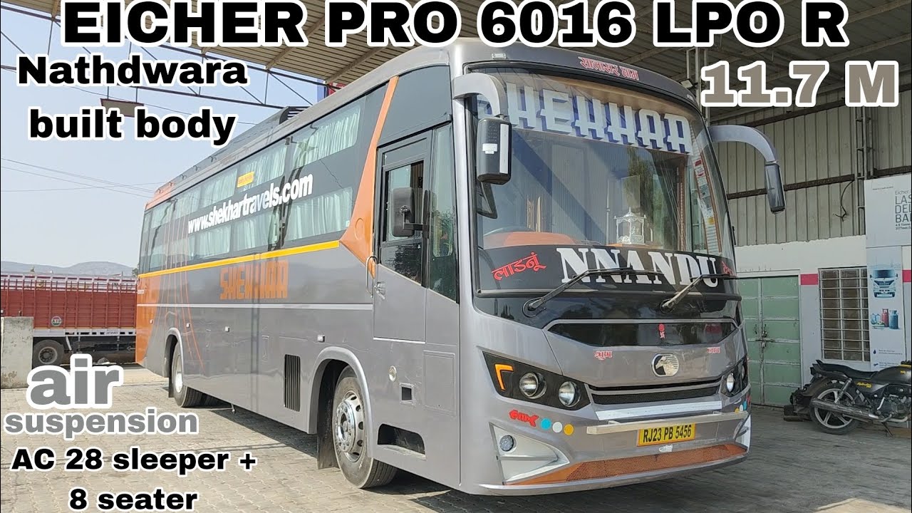 Eicher pro 6016 R lpo air suspension chassis built ac sleeper bus ...