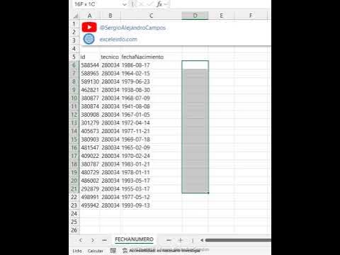Función FECHANUMERO en Excel para trabajar con fechas #shorts - YouTube