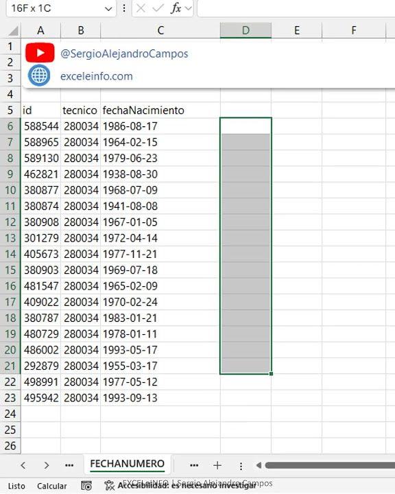 Función FECHANUMERO en Excel para trabajar con fechas #shorts - YouTube