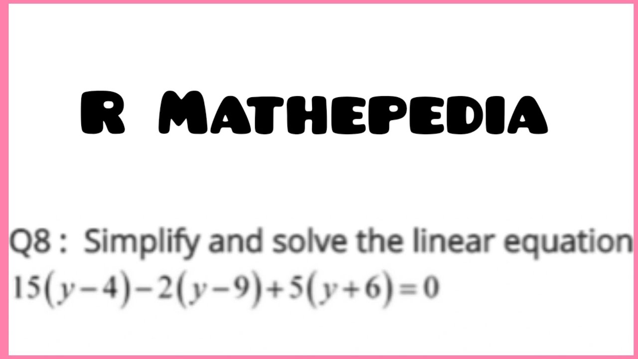 Mathematics Class 8th Chapter 2 Exercises 2.5 Questions 8 NCERT - YouTube