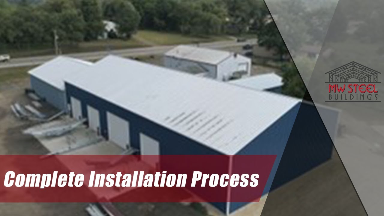 60x120 Steel Building Warehouse - Complete Erection Process - YouTube