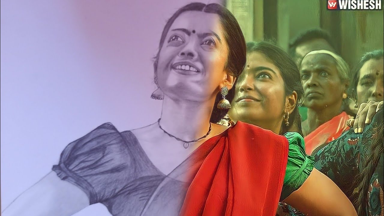 srivalli pushpa Rashmika mandanna drawing// Rashmika mandanna drawing ...