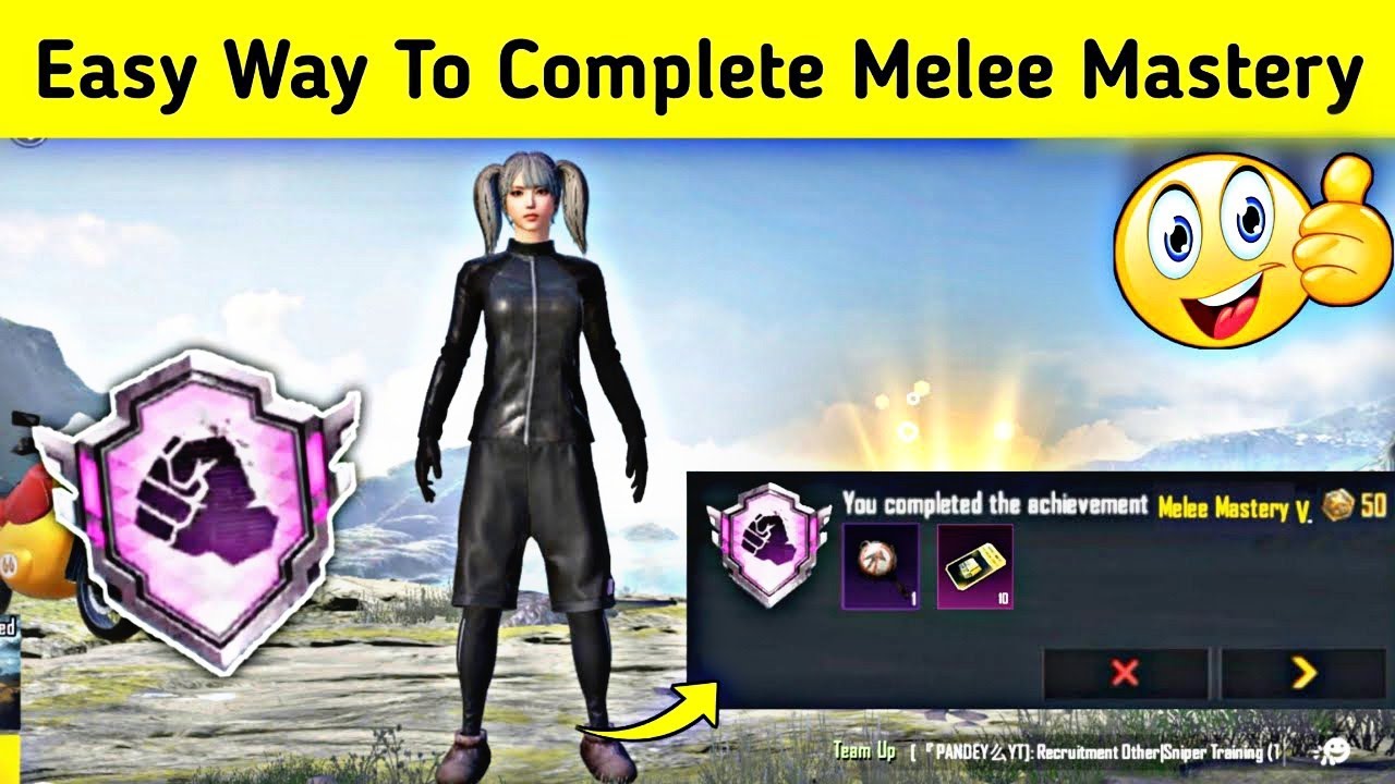 Easy Way To Complete Melee Mastery Achievement In Bgmi | Pubg | How To ...