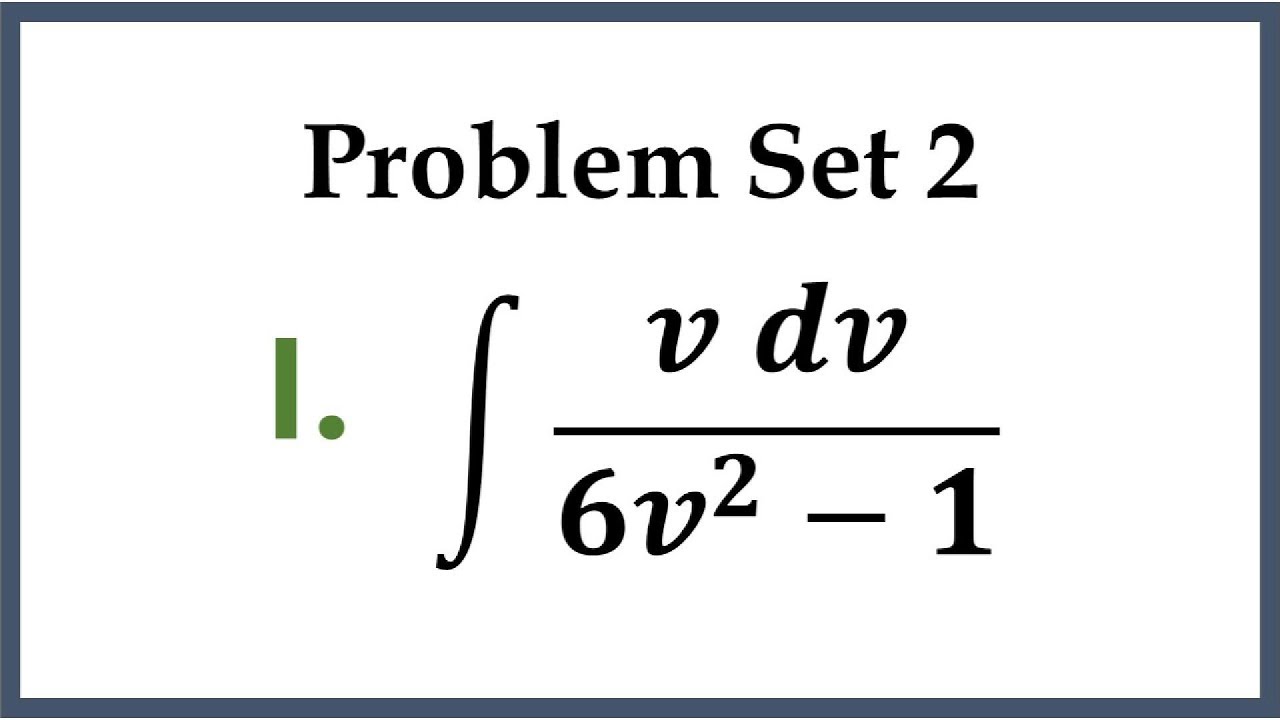 Integral Calculus: Solving Problem Set 2I #calculus #basiccal # ...