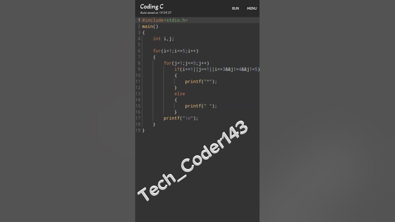 Print F Star Pattern In C Language Codingprogrammercoder Codewithharry Freecodecamp