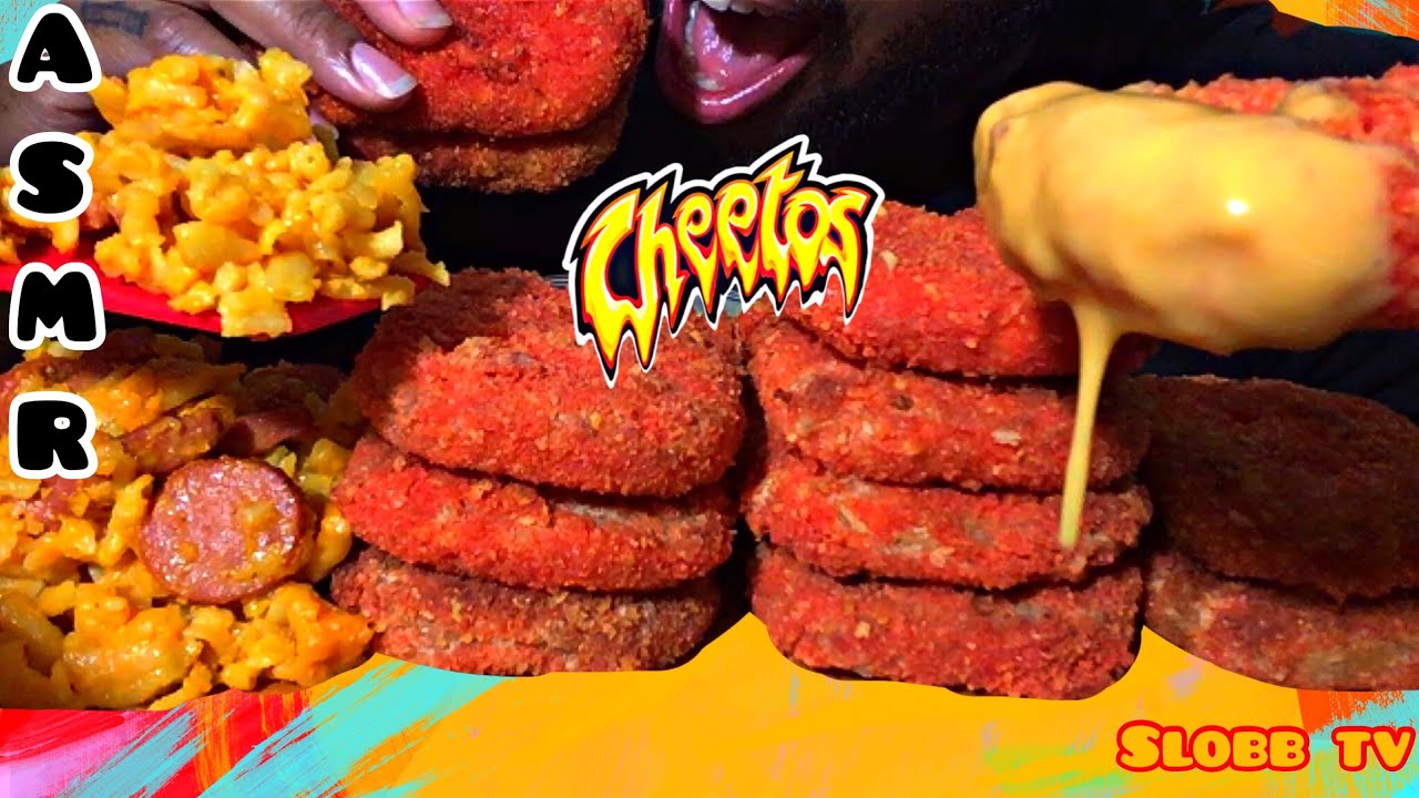 ASMR: HOT CHEETOS HASH BROWNS & MAC N CHEESE MUKBANG (WHISPERING ...