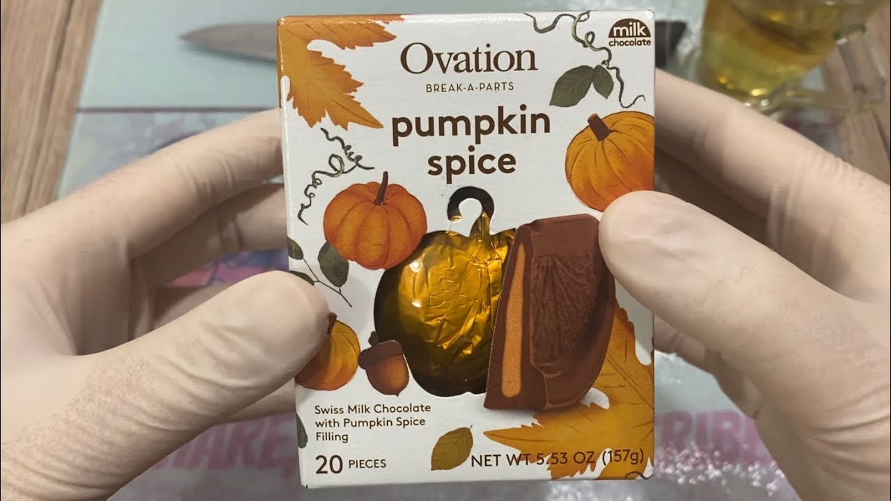 [ASMR] OVATIONS PUMPKIN SPICE Candy - YouTube