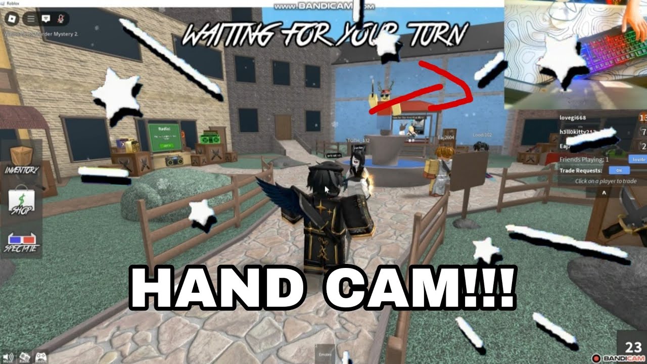 I PLAYED MM2....(hand cam) - YouTube