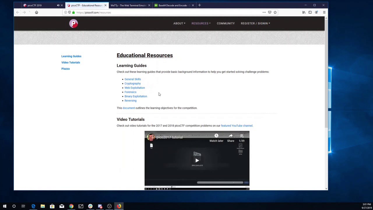 pico2019 resources - YouTube