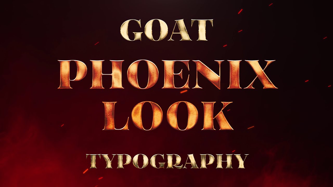 GOAT FONT Typography | Phoenix Look | Greatest Of All Time Title Card ...
