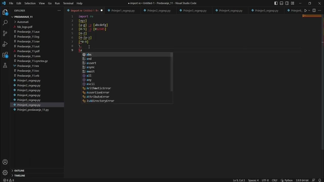 FSB Objektno programiranje: Regularni izrazi u Pythonu - YouTube