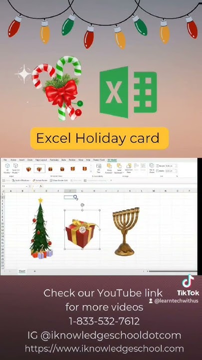 Excel Holiday Card with 3D! #excel #iknowledge - YouTube