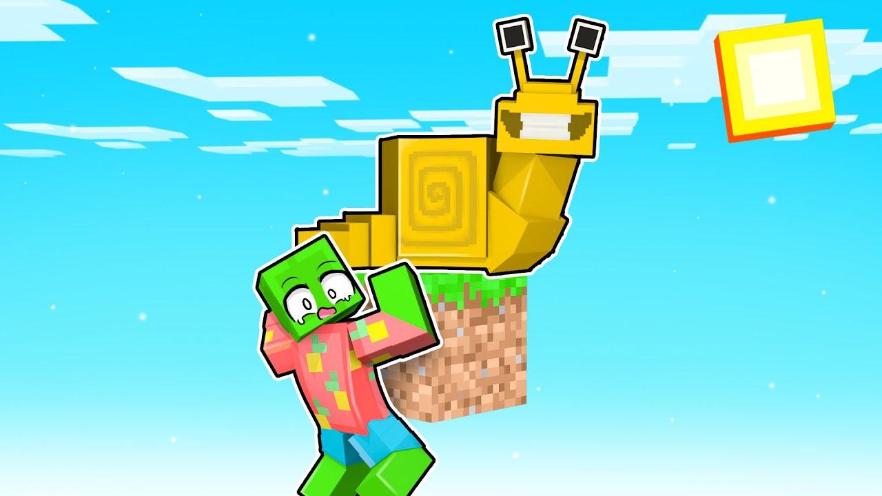 One Block SKYBLOCK with SLOW SELINE in Minecraft! - YouTube