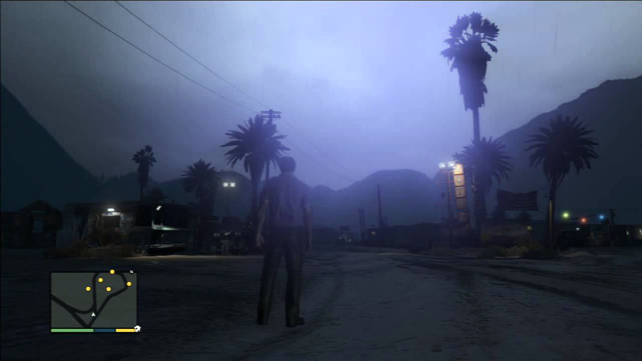 Grand Theft Auto V - Thunderstorm Weather Effect (PS3 HD) - YouTube