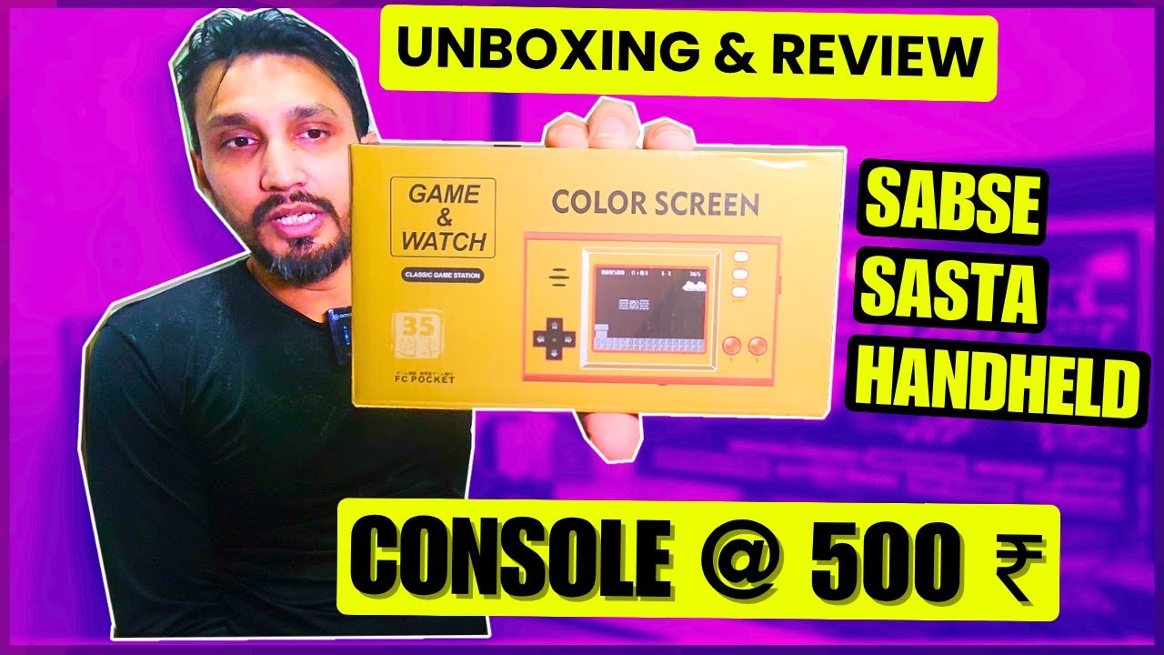 500 ₹ me Gaming Console | Cheapest Console | Game & Watch Unboxing ...