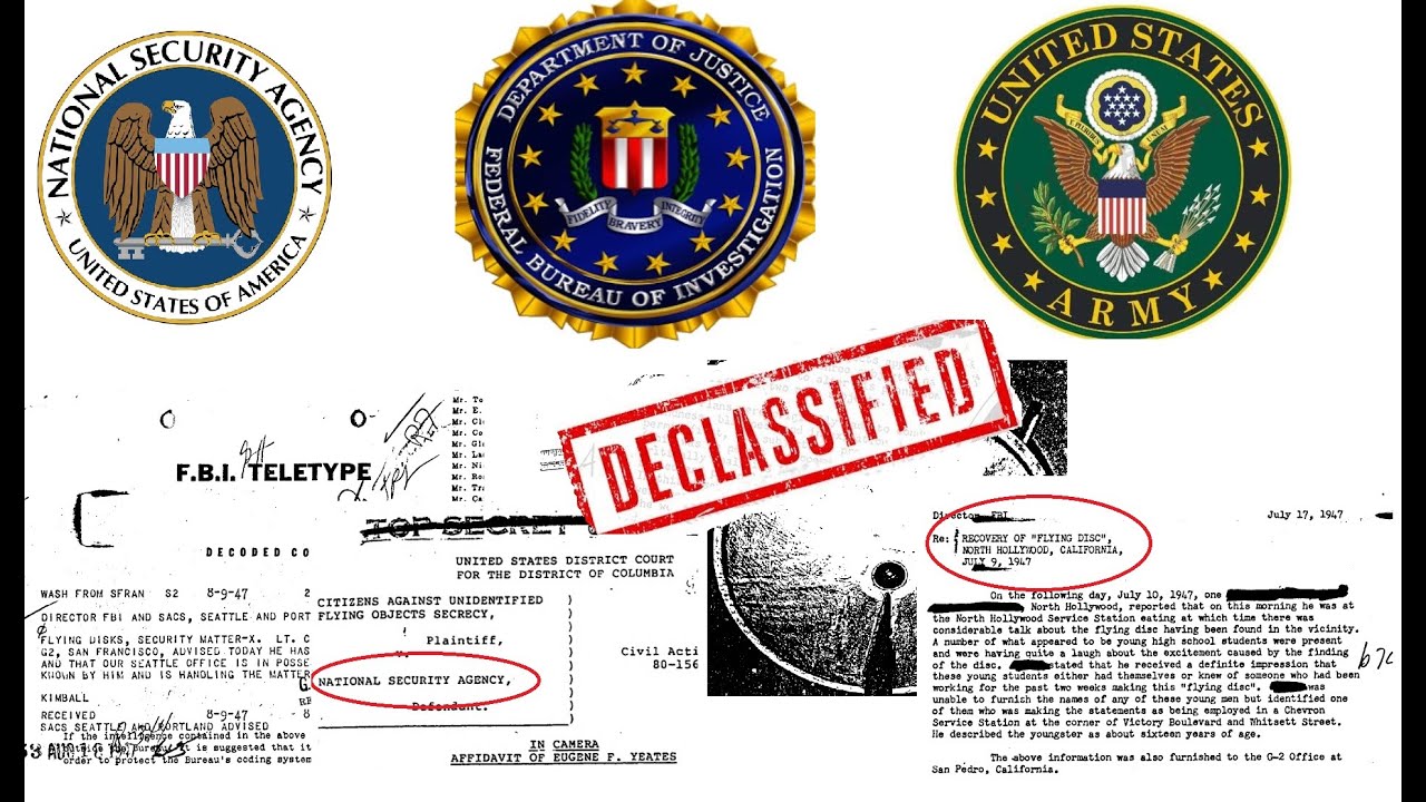 UFO files 👽Declassified NSA FBI US ARMY CIA 👽 Blue Book - YouTube