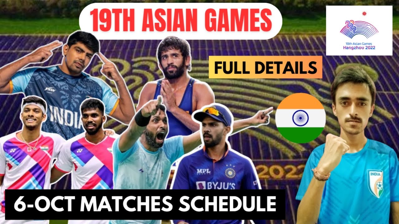Asian Games 2023 India's Today's Complete Schedule !! Big Matches🔥 ...