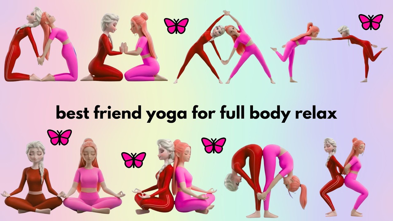 Best Friend Yoga for Full Body Relax | Calm & Easy Partner Yoga Routine ...