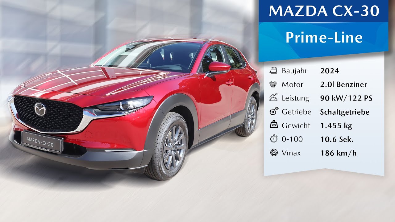 Mazda CX-30 2024 Prime-Line e-SKYACTIV G 2.0 M Hybrid FWD 122PS | 360 ...