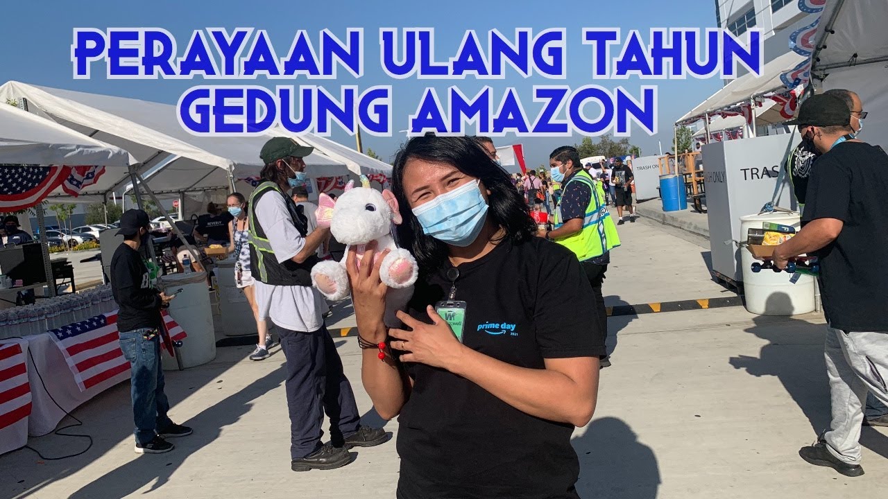 MERAYAKAN ULANG TAHUN GEDUNG AMAZON TEMPAT KAMI KERJA - YouTube