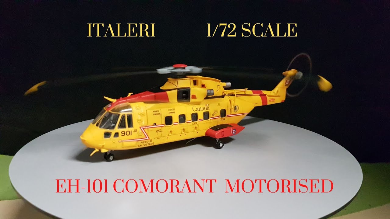 Italeri EH-101 Cormorant /Merlin motorised helicopter 1/72 - YouTube