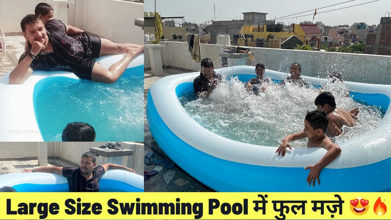 Full Size Swimming Pool ले आये 😍😱 Our Personal Swimming Pool 😍 - YouTube