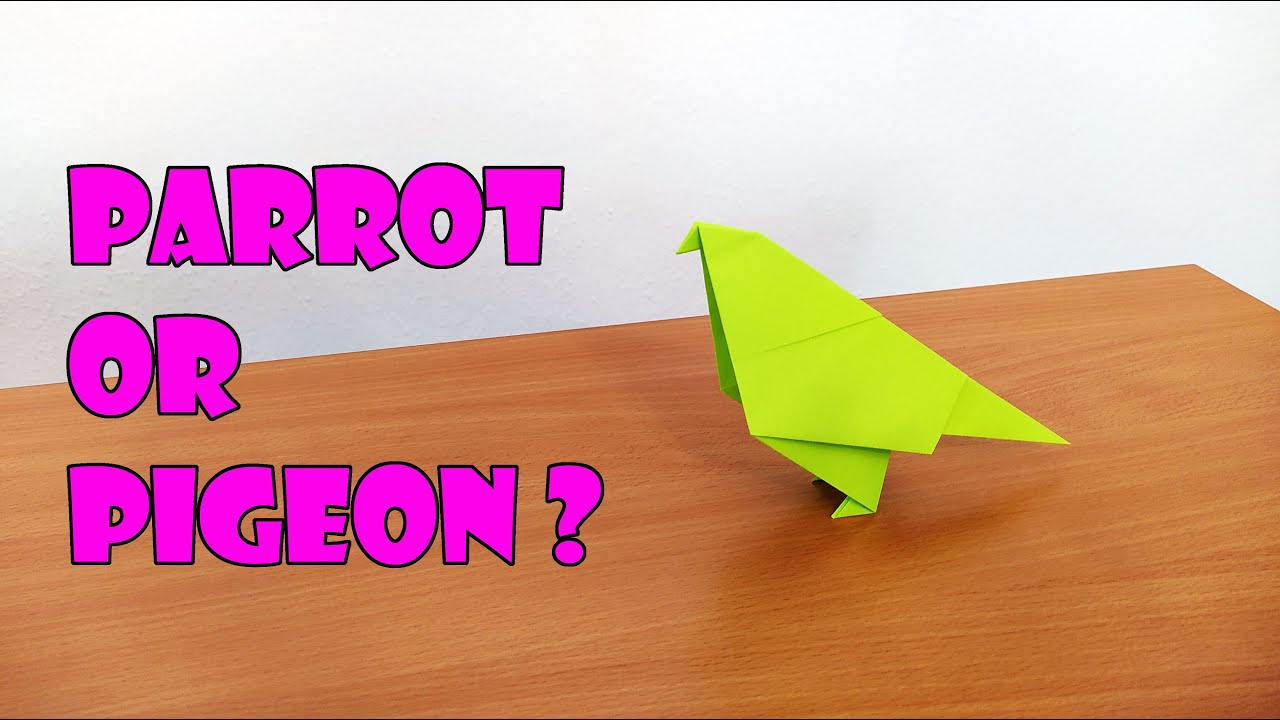 How to make paper Fat Parrot (Origami Anleitung Papagei) - YouTube