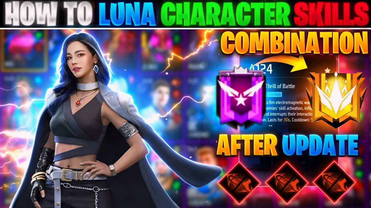 LUNA CHARACTER SKILL COMBINATION 2024 | CS RANK BEST CHARACTER ...