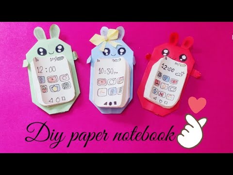 Diy Paper Cute Mini Notebook || Origami cute rabbit notebook || paper ...