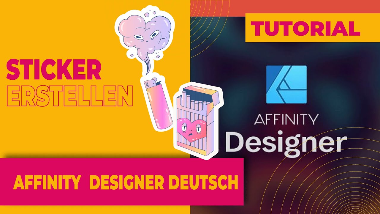 Affinity Designer Tutorial Deutsch -Sticker für Redbubble Spreadshirt ...