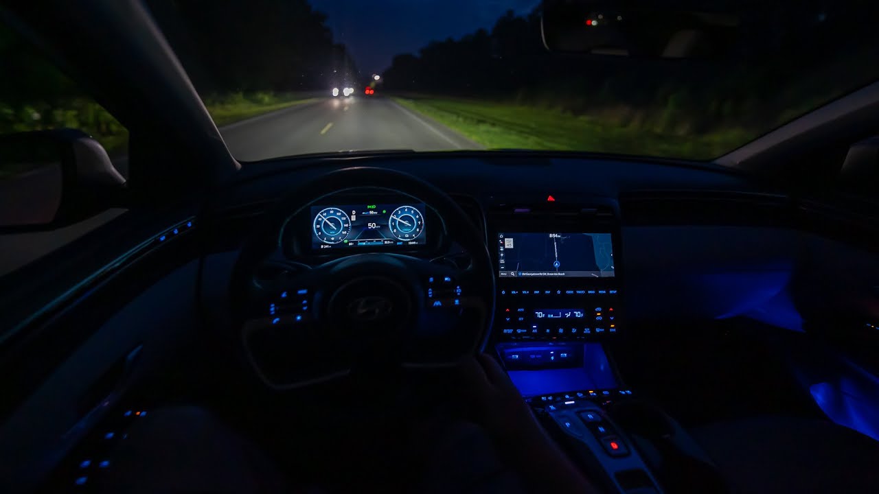 👉AT NIGHT: 2024 Hyundai Tucson Hybrid Limited AWD -- Lights Analysis ...