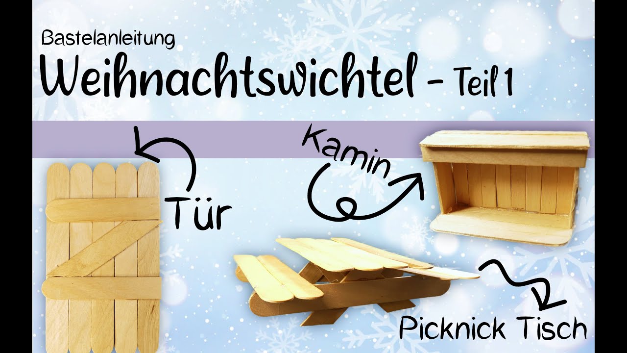 Wichteltür DIY | Wichtel basteln | Weihnachtswichtel Picknickbank ...