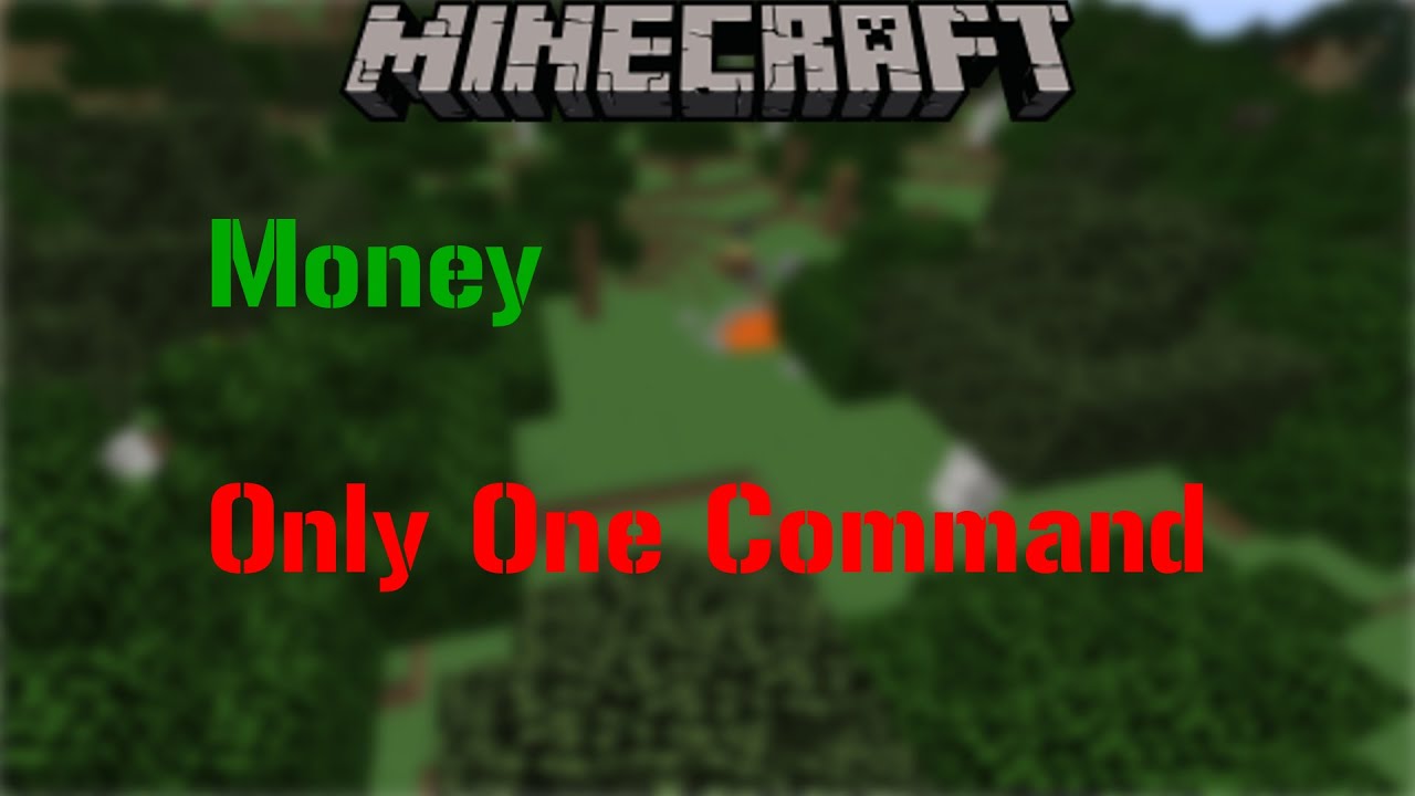 Minecraft Money Only One Command - YouTube