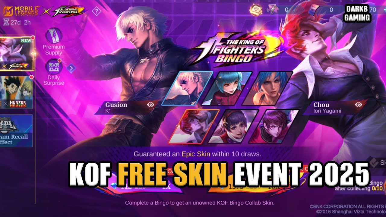 KOF Free Skin Event 2025 | Revamped KOF Skin Event | Mobile Legends ...