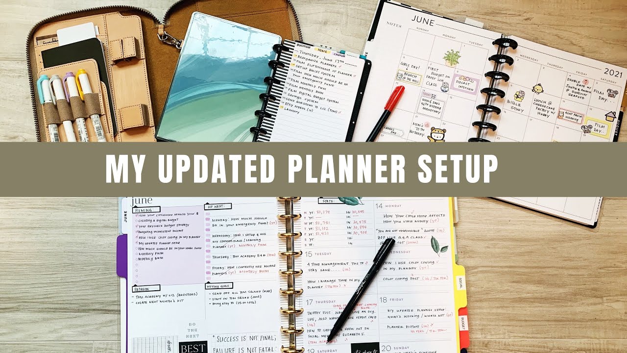 My Updated Planner Setup - YouTube
