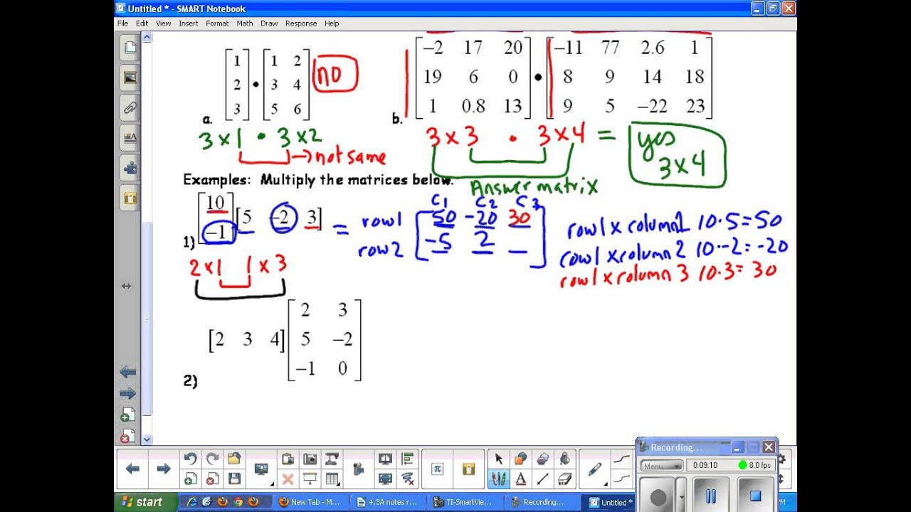 4 3 Matrix Multiplication YouTube 4 3 Matrix Multiplication YouTube
