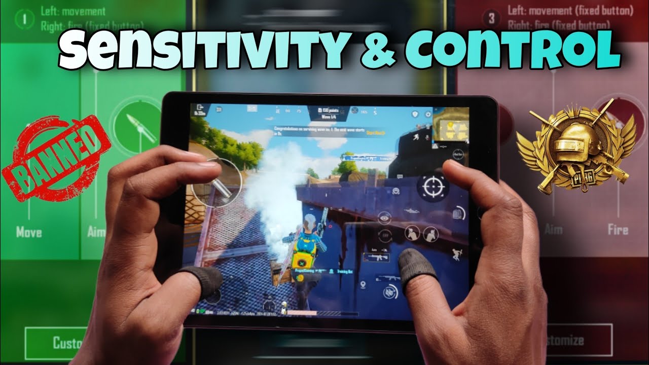 4 Finger Claw BEST SENSITIVITY & CONTROLS ♥【iPAD Gameplay】iPad ...