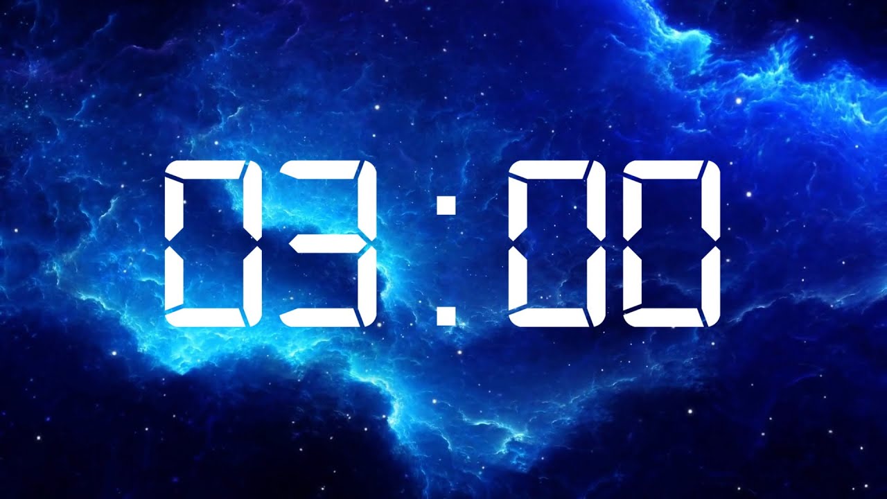 3 minutes Space Stars countdown The milky Way Alarm Timer beautiful ...