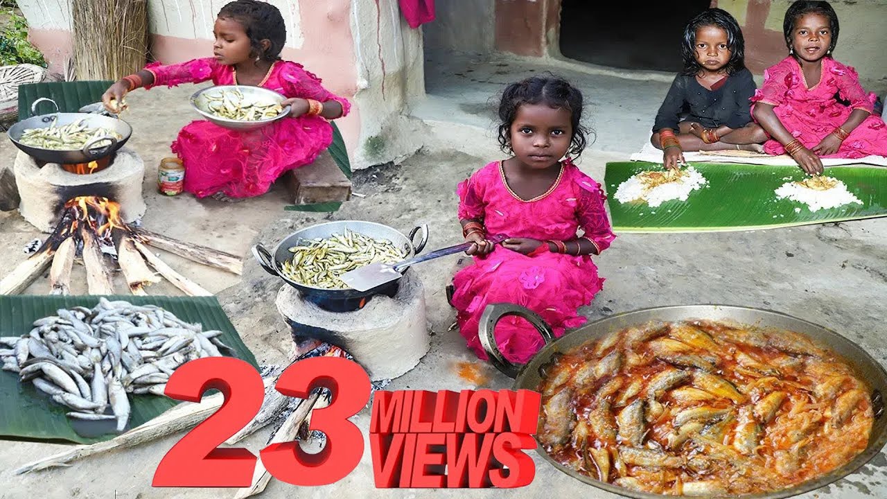 SMALL FISH Curry Recipe Village Style || Small Fish Cooking And Eating ...