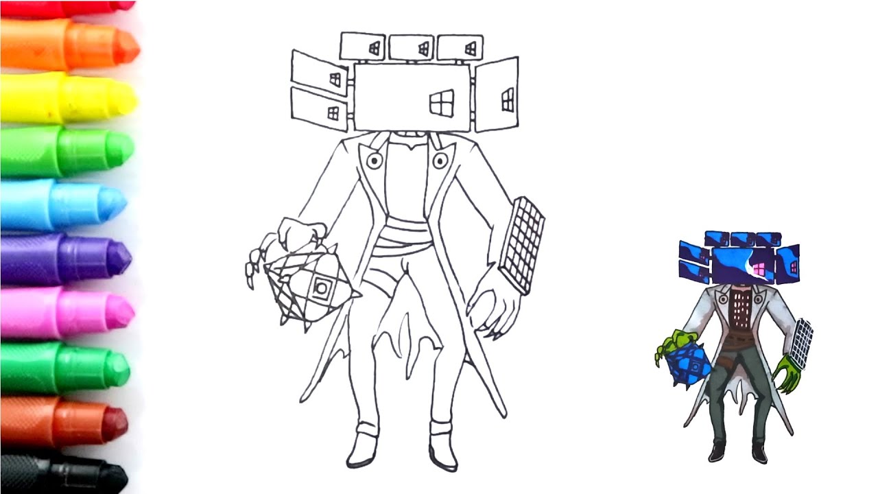 Cara Menggambar New Titan PC Man Mecha SKIBIDI TOILET | Step by Step ...