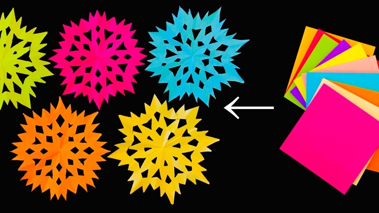 Sticky Note Origami - Star Snowflake - YouTube