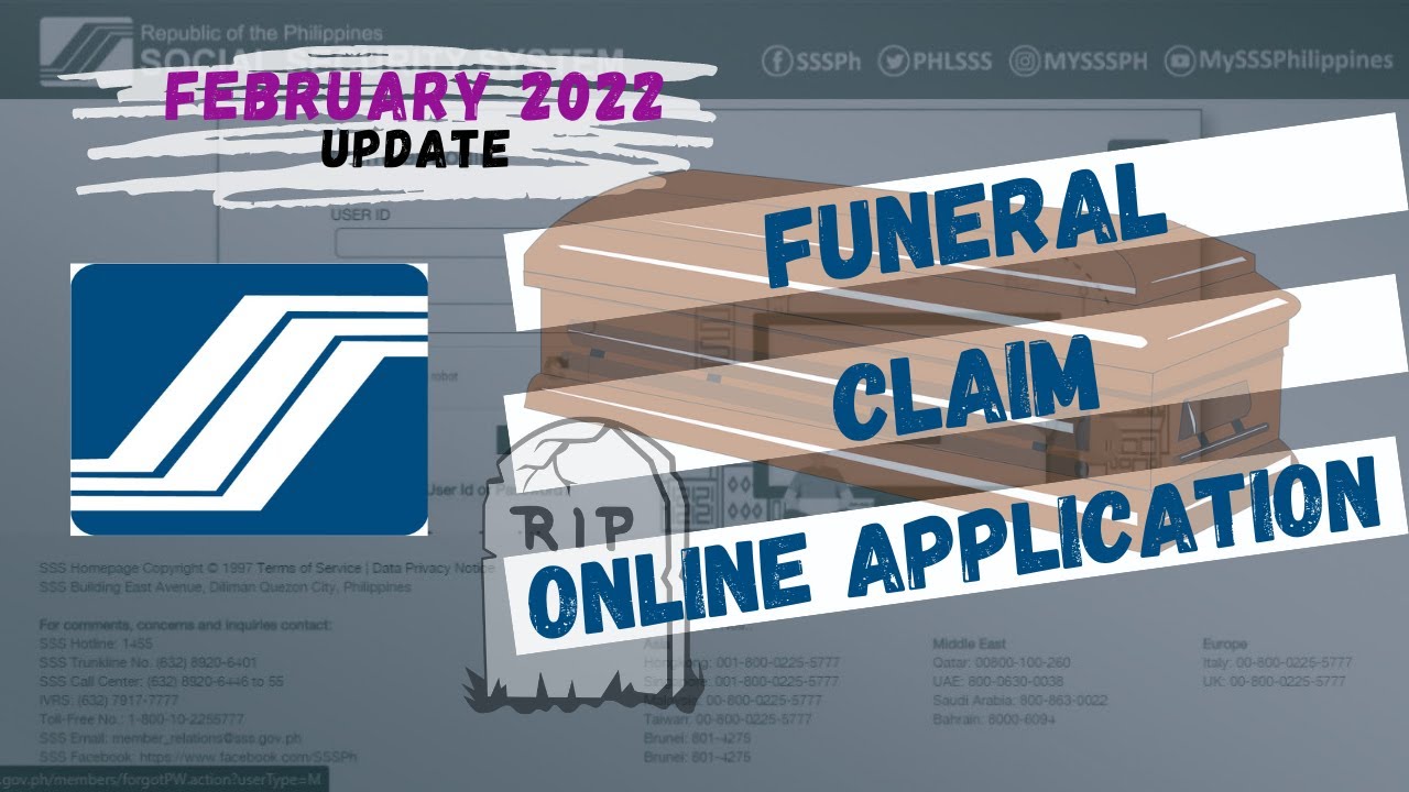How to Apply Funeral Claim Application on SSS Website Online - YouTube
